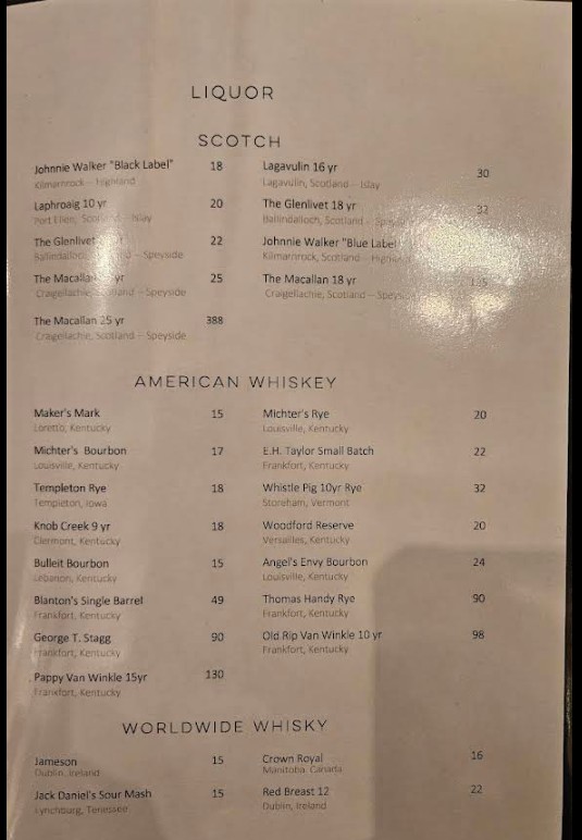 Menu: Nobu Atlanta–Experience Delicate Peruvian and Japanese Cuisine in ...